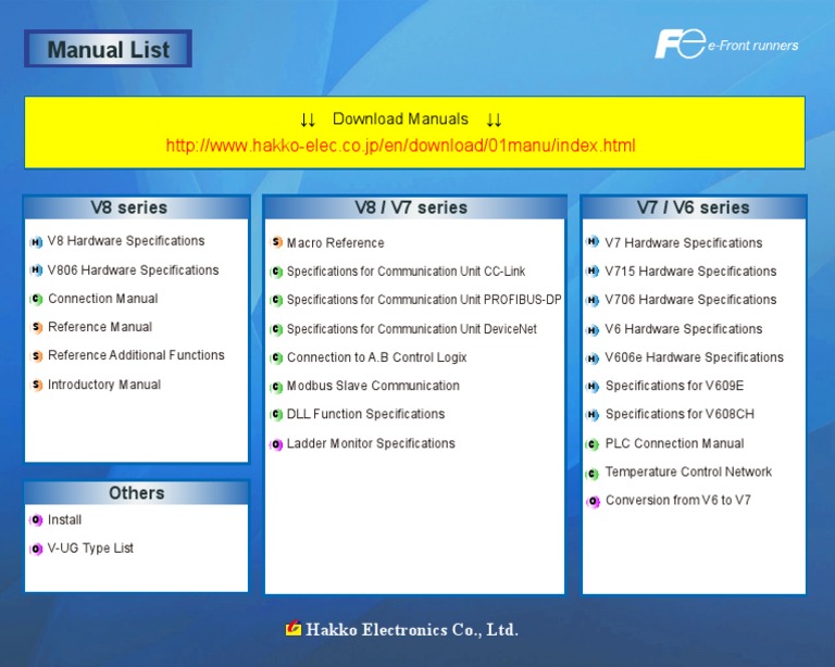 Manual List: V8 / V7 Series V8 Series V7 / V6 Series | PDF | Computers