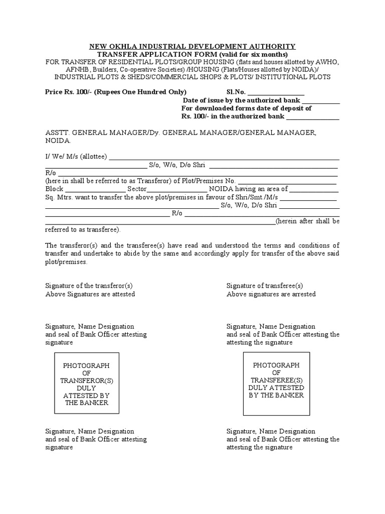 Transferapplication | PDF | Lease | Notary Public