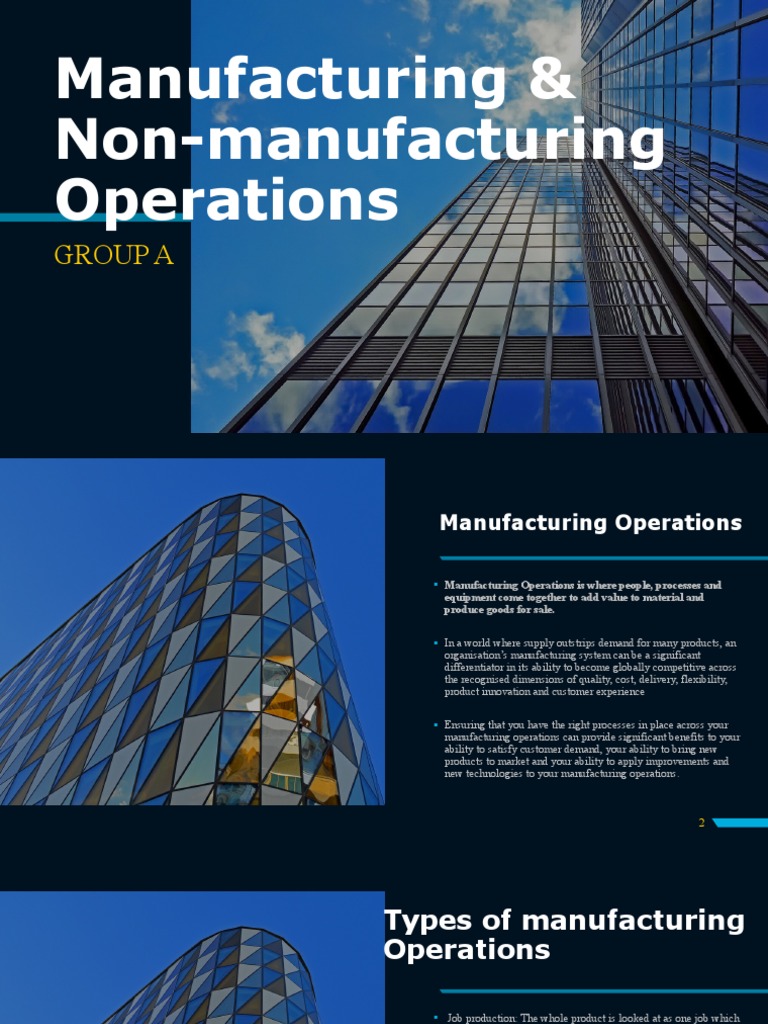 Manufacturing & Non-Manufacturing Operations | PDF | Retail | Product ...