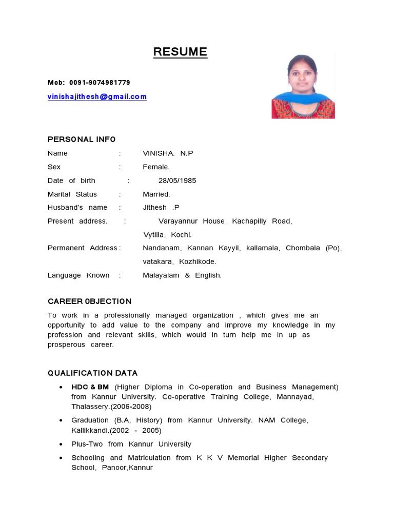 Vinisha - Resume | PDF