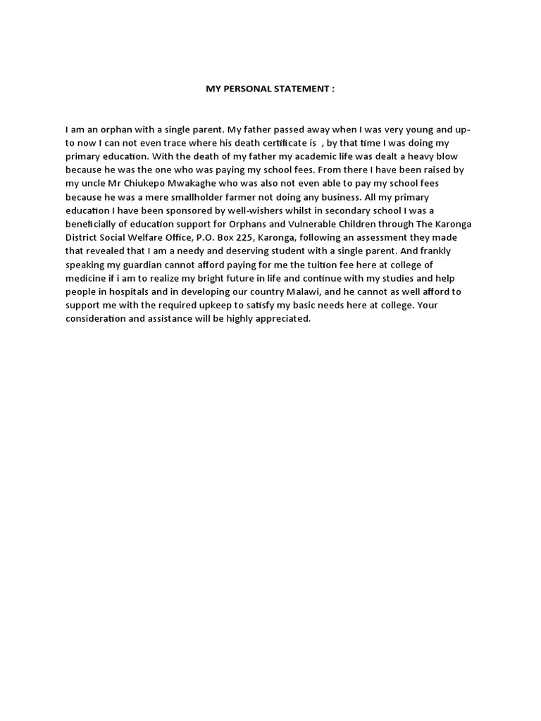 My Personal Statement | PDF