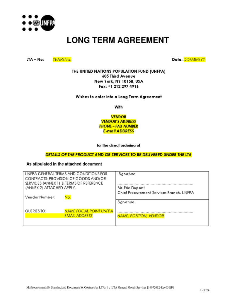 Long Term Agreement in Procurement | PDF | Cargo | Packaging And Labeling