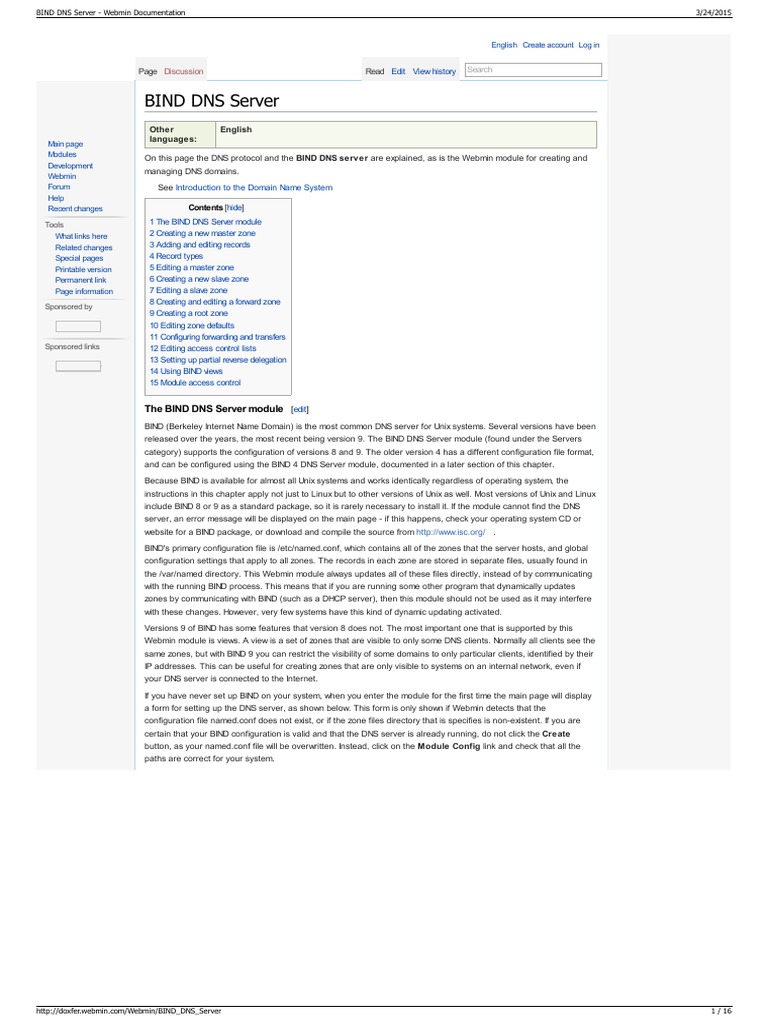 BIND DNS Server Documentation | PDF | Domain Name System | Port (Computer Networking)