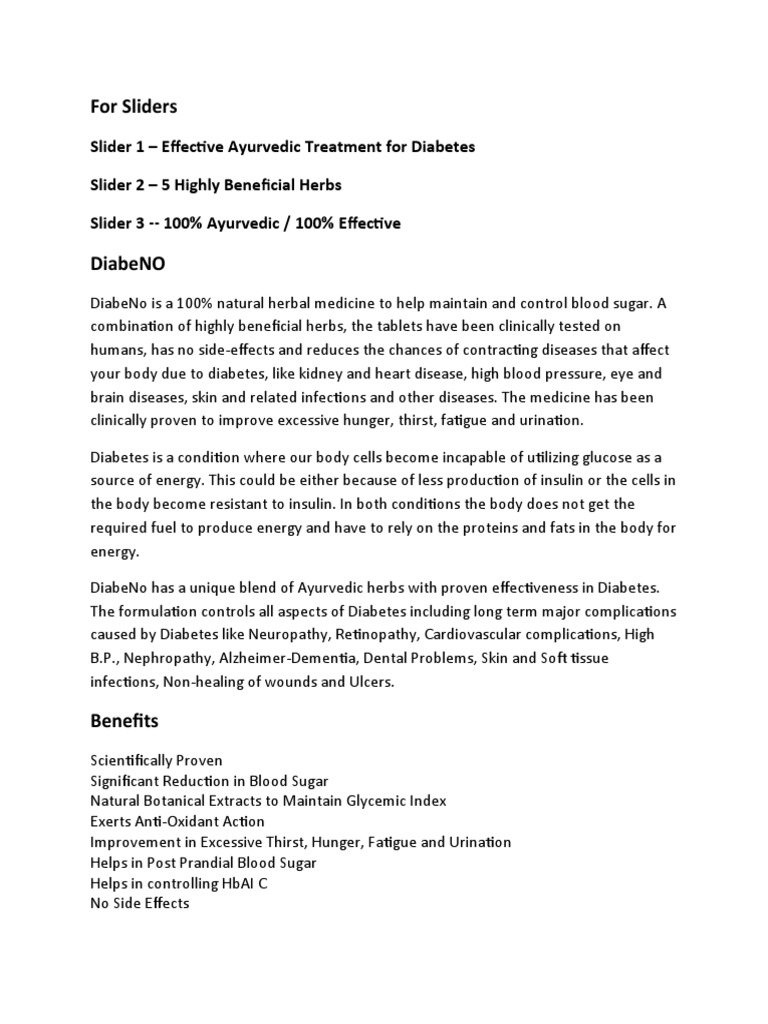 Diabeno | PDF | Diabetes | Insulin