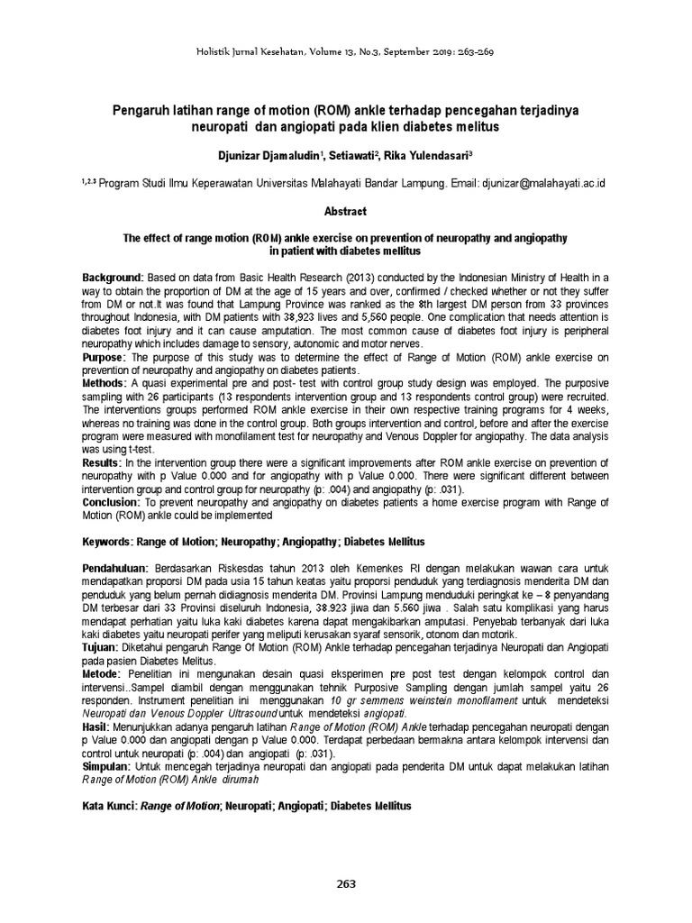 ROM Ankle Exercises for Diabetes Care | PDF | Peripheral Neuropathy ...
