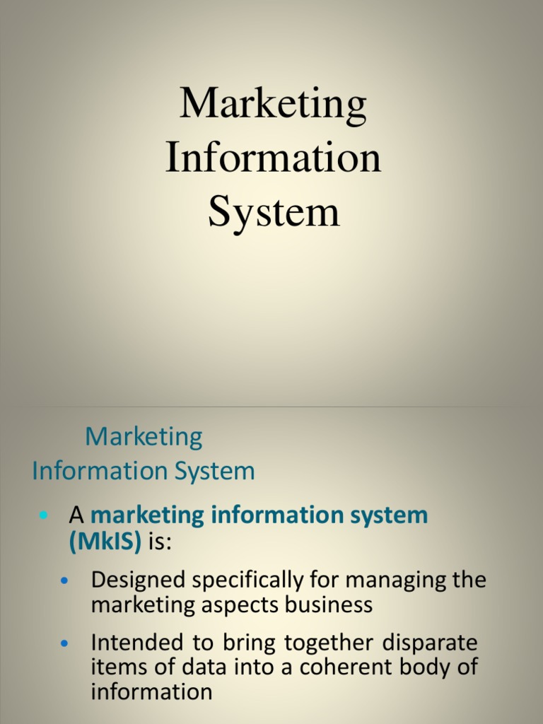 Lect 2 - Marketing - Information - System | PDF | Customer Relationship ...
