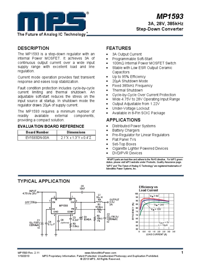 MP1593 | PDF | Capacitor | Inductor