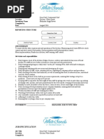 Chief Cook Job Description | PDF