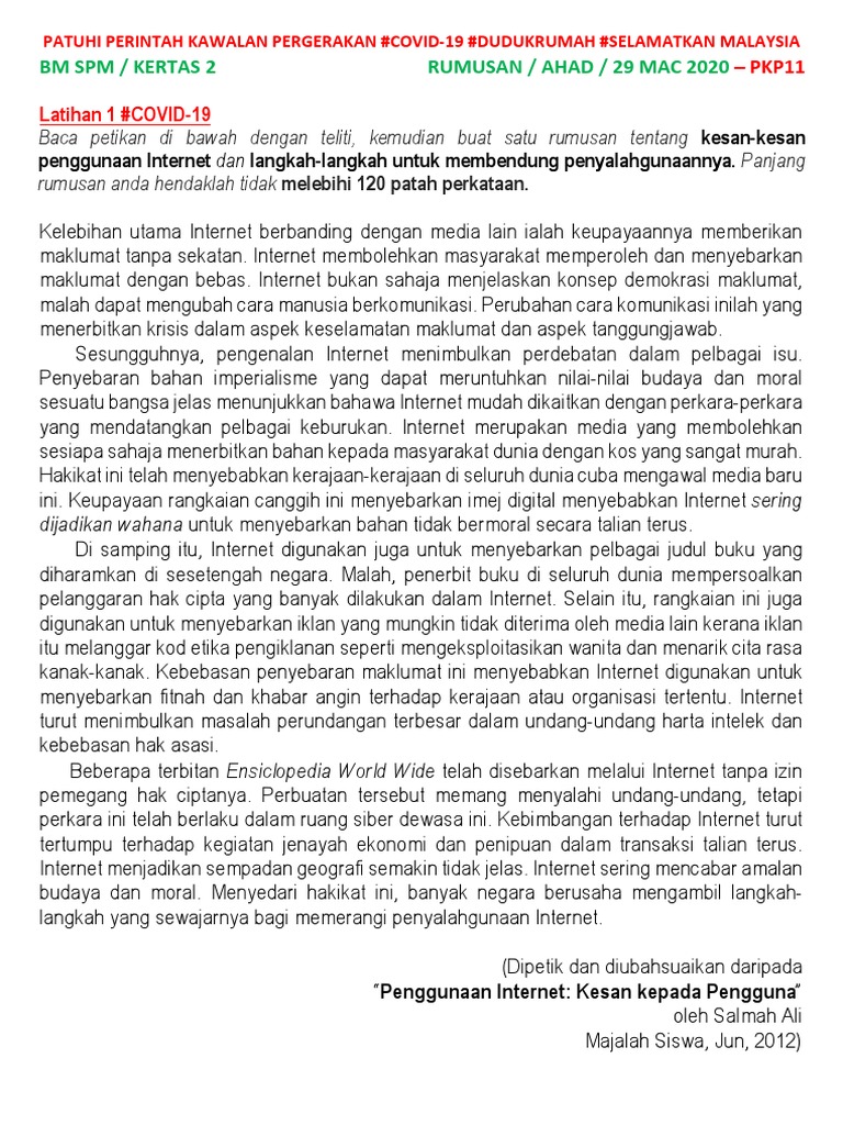 Latiahn 1 - Kesan Penggunaan Internet | PDF