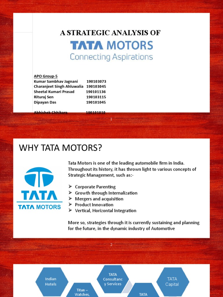 Tata Motors Strategic Analysis Overview | PDF | Vehicles | Motor Vehicle