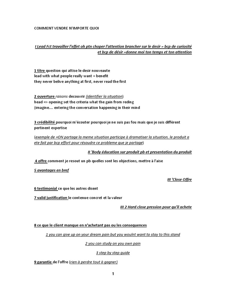 Techniques de Copywriting Efficaces | PDF