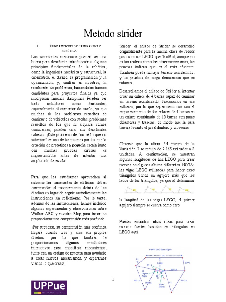 Mecanismo Strider | PDF | Robótica | Triángulo
