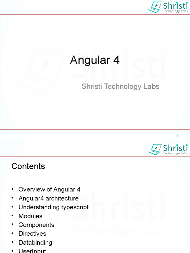 Angular 4: Shristi Technology Labs | PDF | Cascading Style Sheets | Information Technology ...