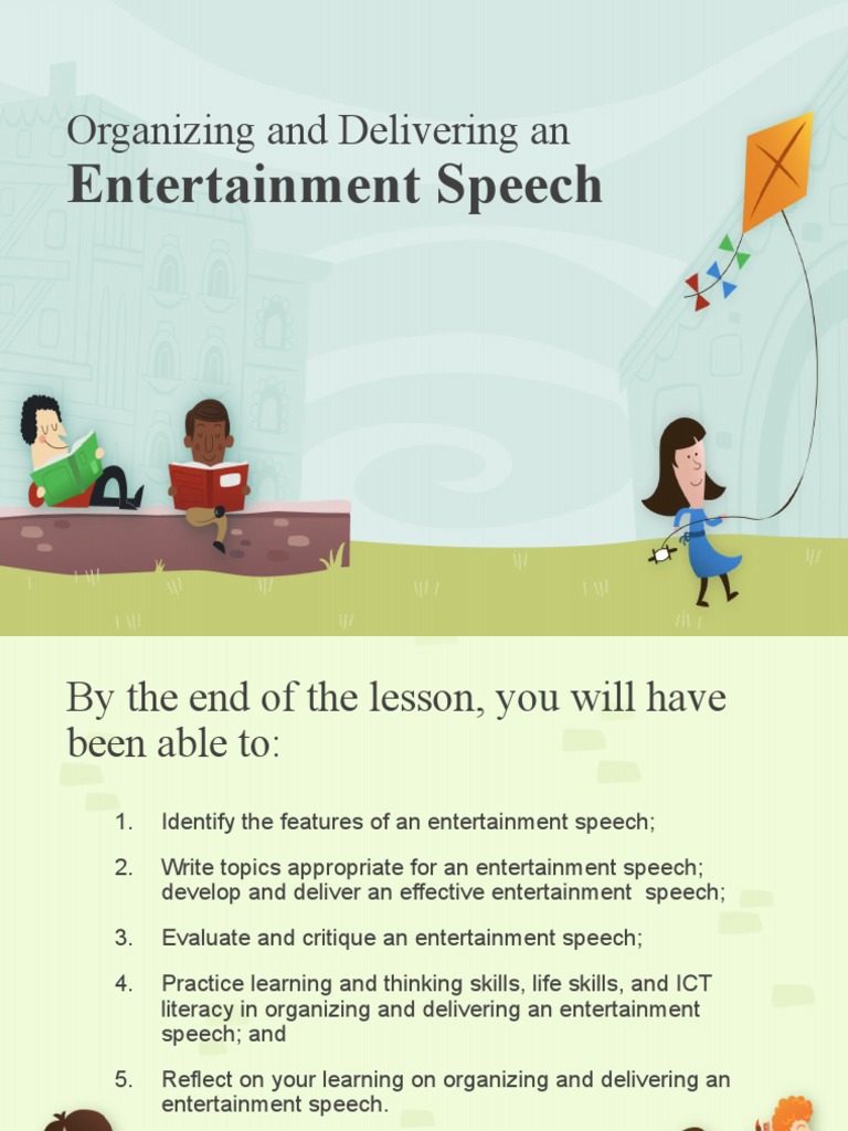Crafting an Engaging Entertainment Speech | PDF | Entertainment ...