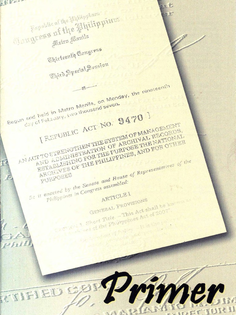 Primer of R.A. 9470 PDF | PDF