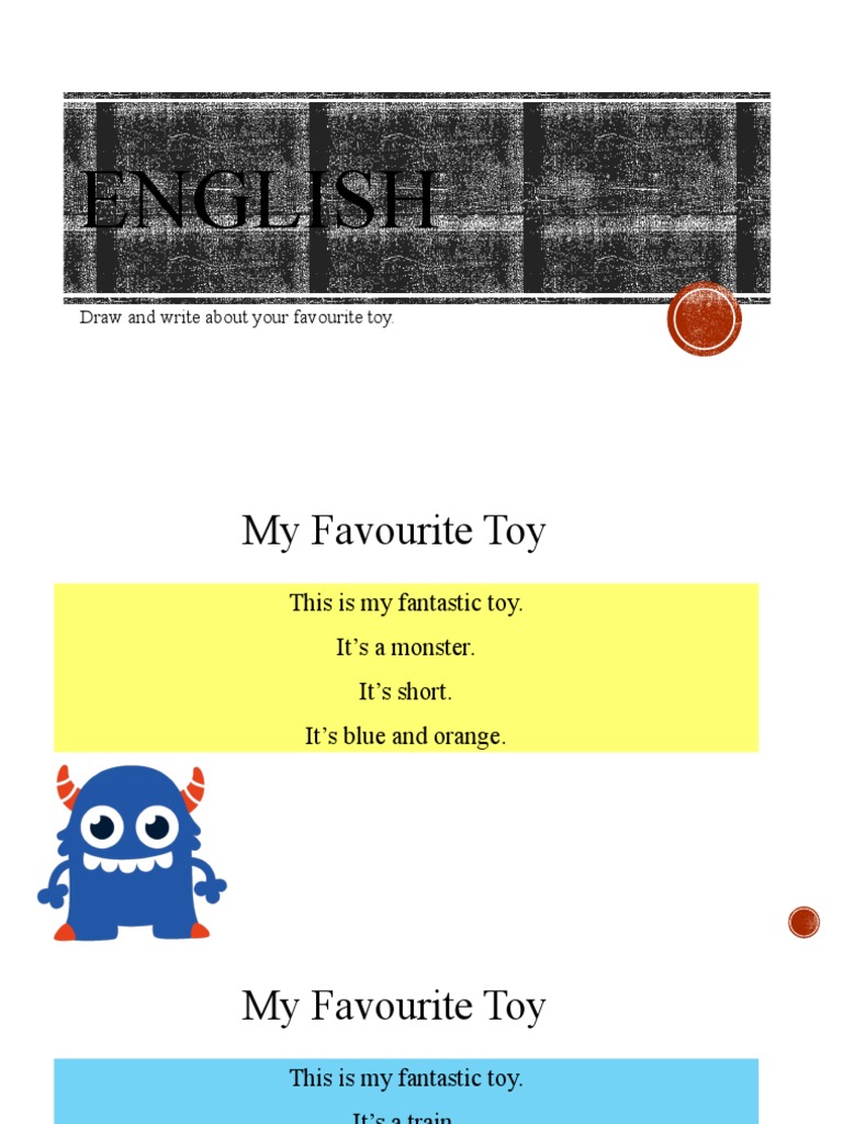 English - Draw and Write (About Your Favourite Toy) | PDF