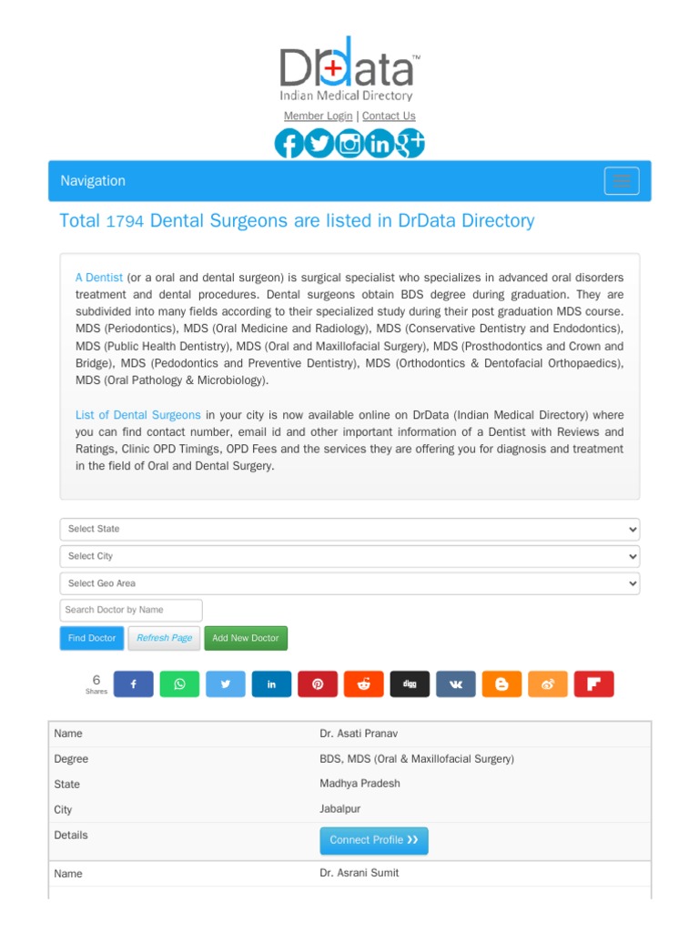 WWW Drdata in Dentists PHP | PDF | Dental Degree | Dentistry