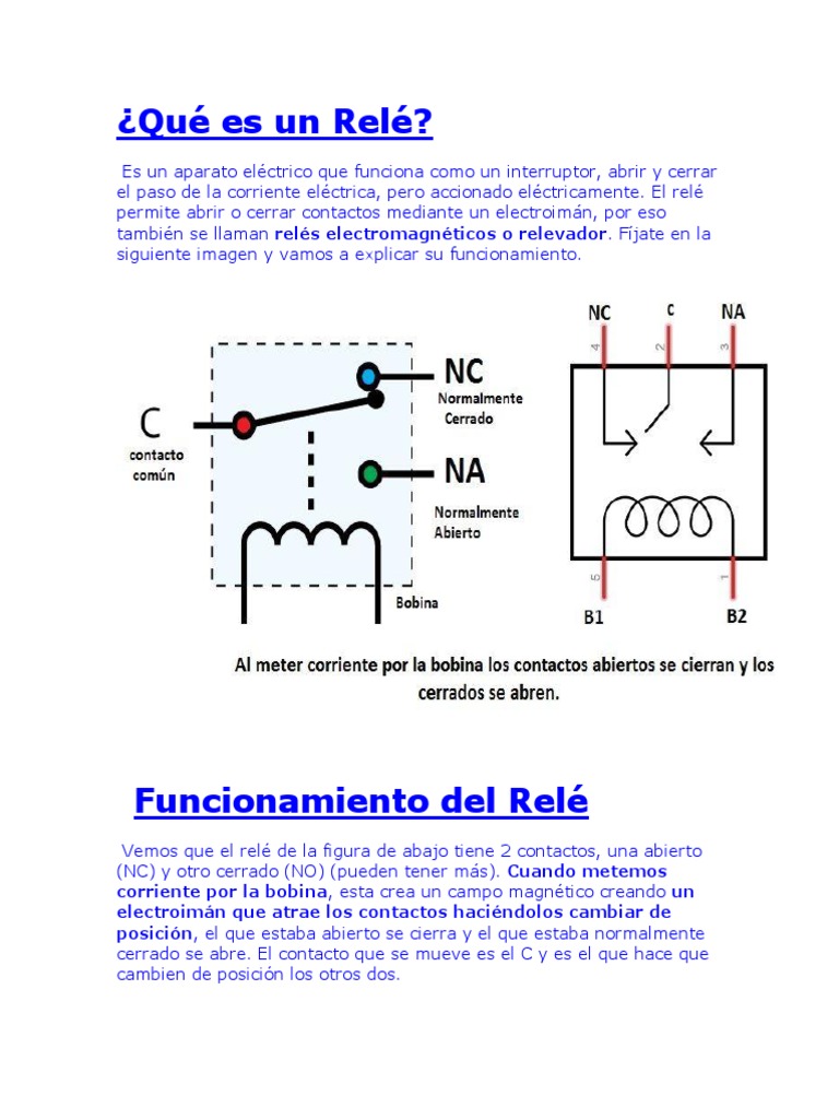Qué Es Un Relé | PDF | Relé | Equipo