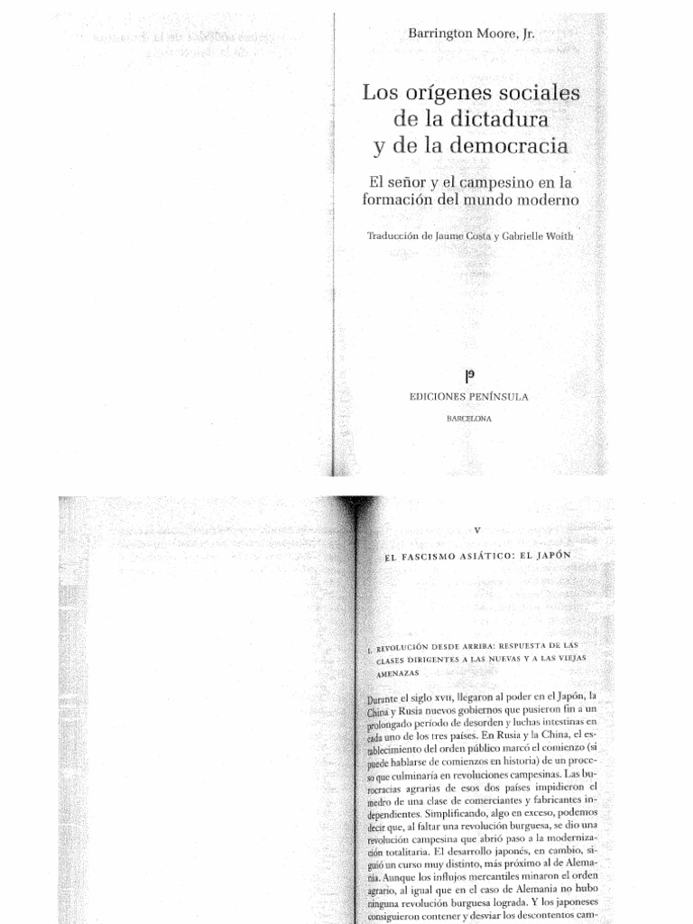 Barrington Moore, Jr. "El Fascismo Asiático El Japón" en Los Orígenes ...