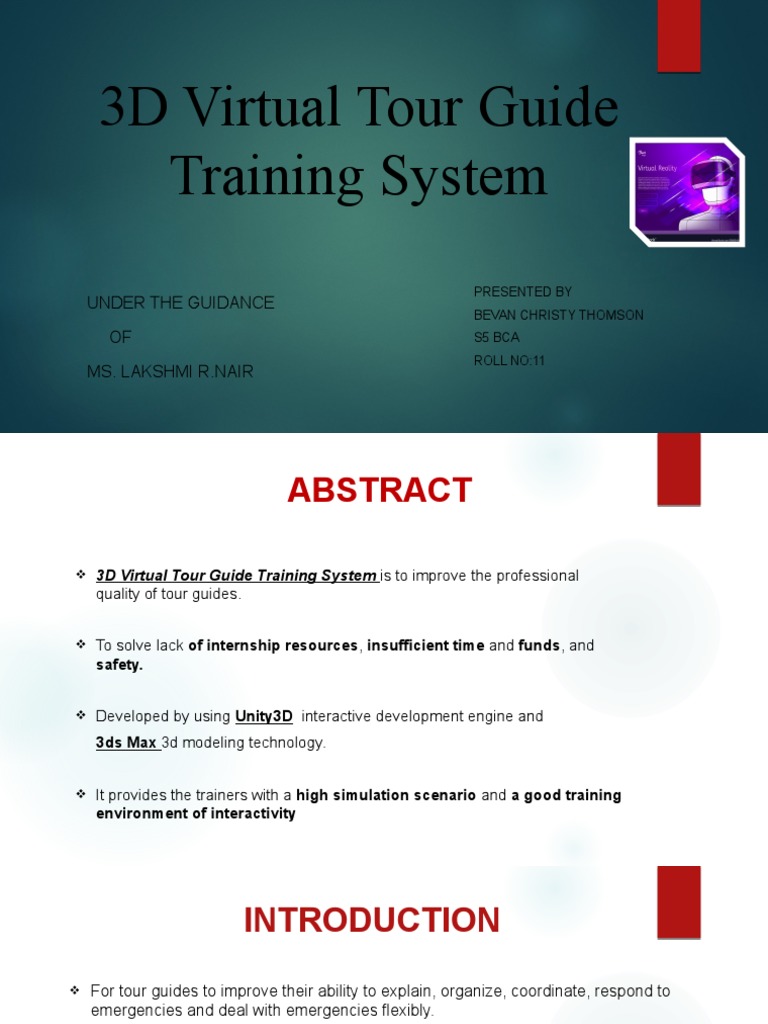 3D Virtual Tour Guide Training System | PDF | Unity (Game Engine) | 3 D ...