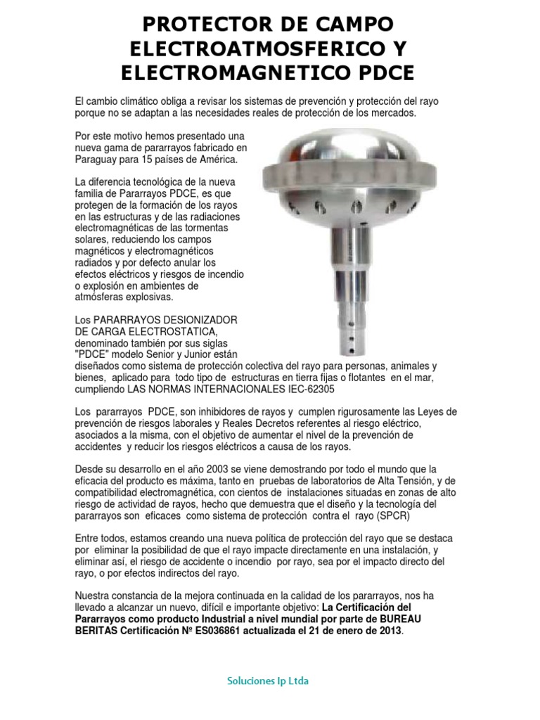 Protéjase de Rayos Con PDCE | PDF | Relámpago | Electromagnetismo