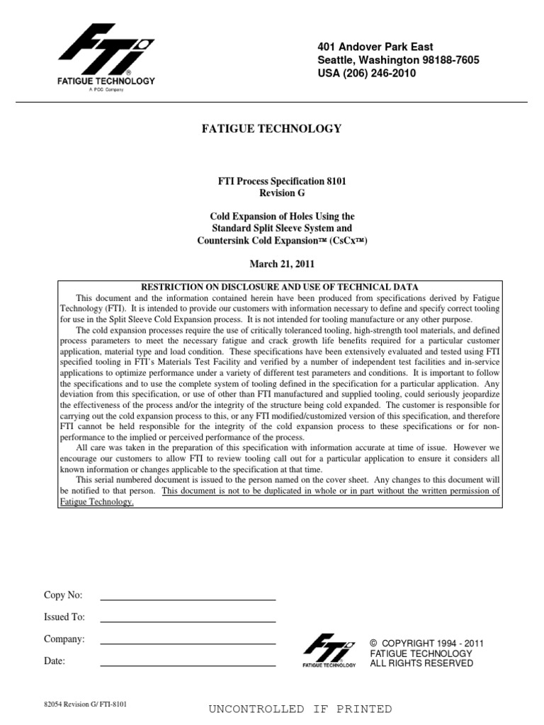 FTI-8101 Revision G PDF | PDF | Specification (Technical Standard ...