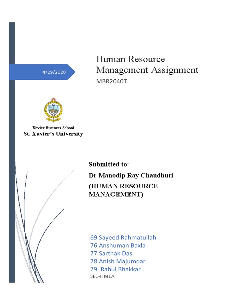 Human Resource Management Assignment | PDF