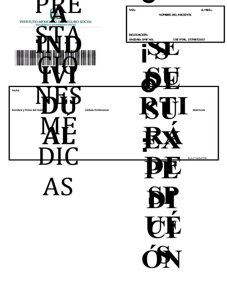 receta-IMSS Editable-4 | PDF
