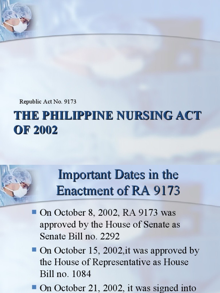 Ra 9173 | PDF | Nursing | Licensure