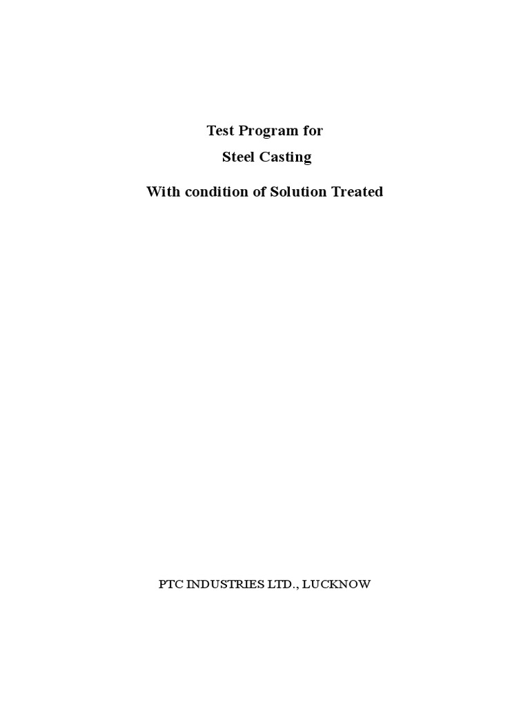 PTC Test Program For ASTM A351 | PDF | Nondestructive Testing | Steel