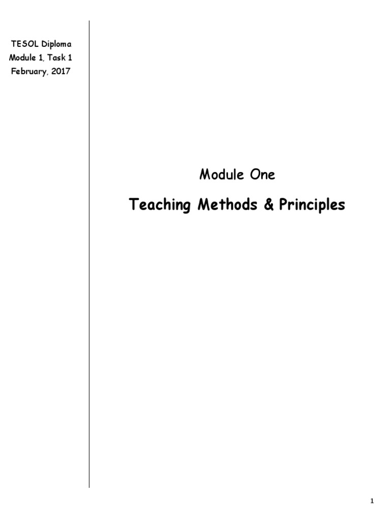 Module 1, Part 1 | PDF
