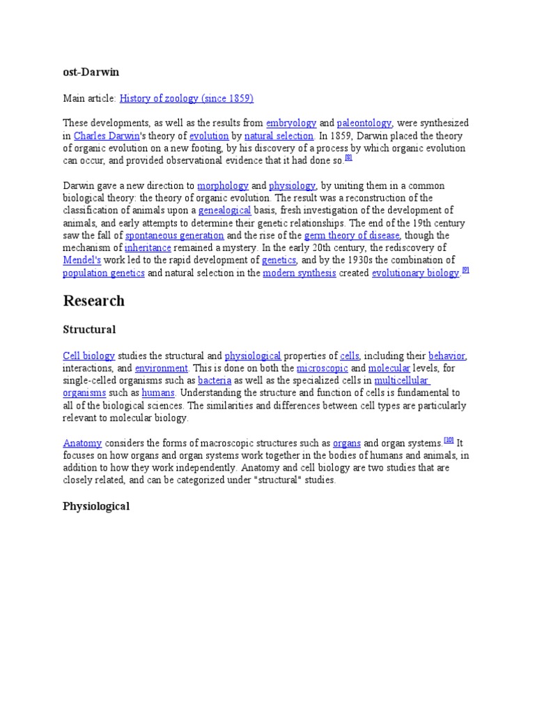 Research: Ost-Darwin | PDF | Biology | Organisms