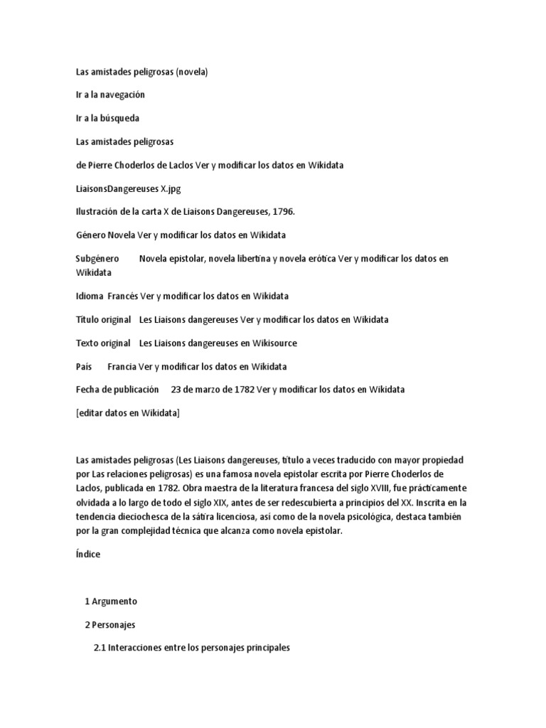 Las Amistades Peligrosas Pdf