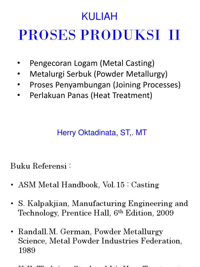 Panduan Pengecoran Logam | PDF