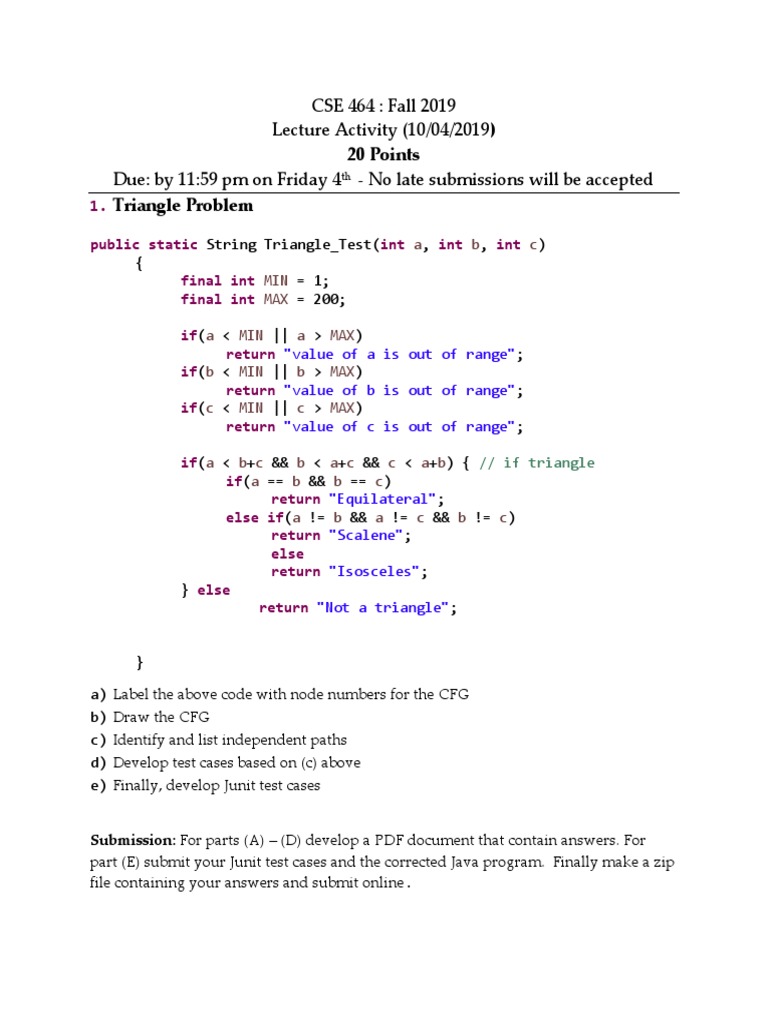 20 Points Triangle Problem | PDF | Software Development | Discrete ...