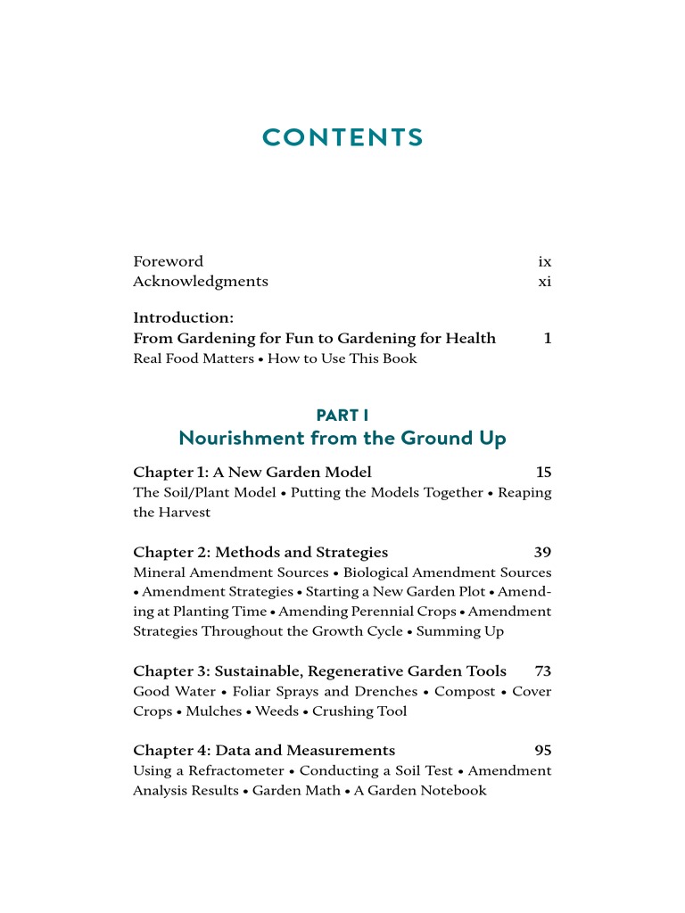 RegenerativeGrowersGuide - Table of Contents | PDF