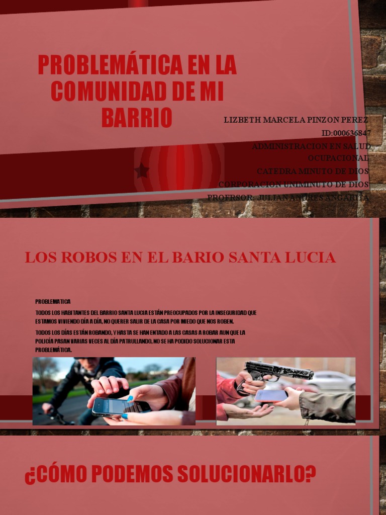 Problemática en La Comunidad de Mi Barrio | PDF