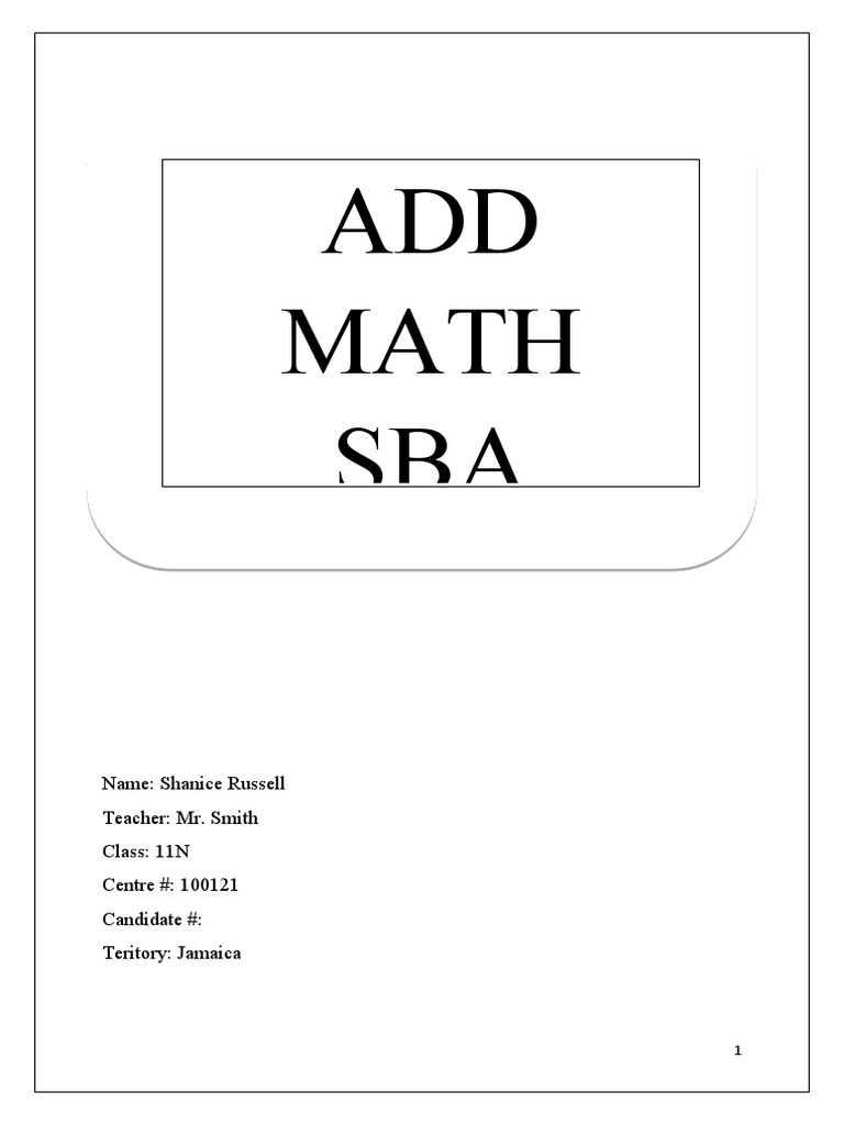 Add Math Sba Changed | PDF | Logarithm | Population
