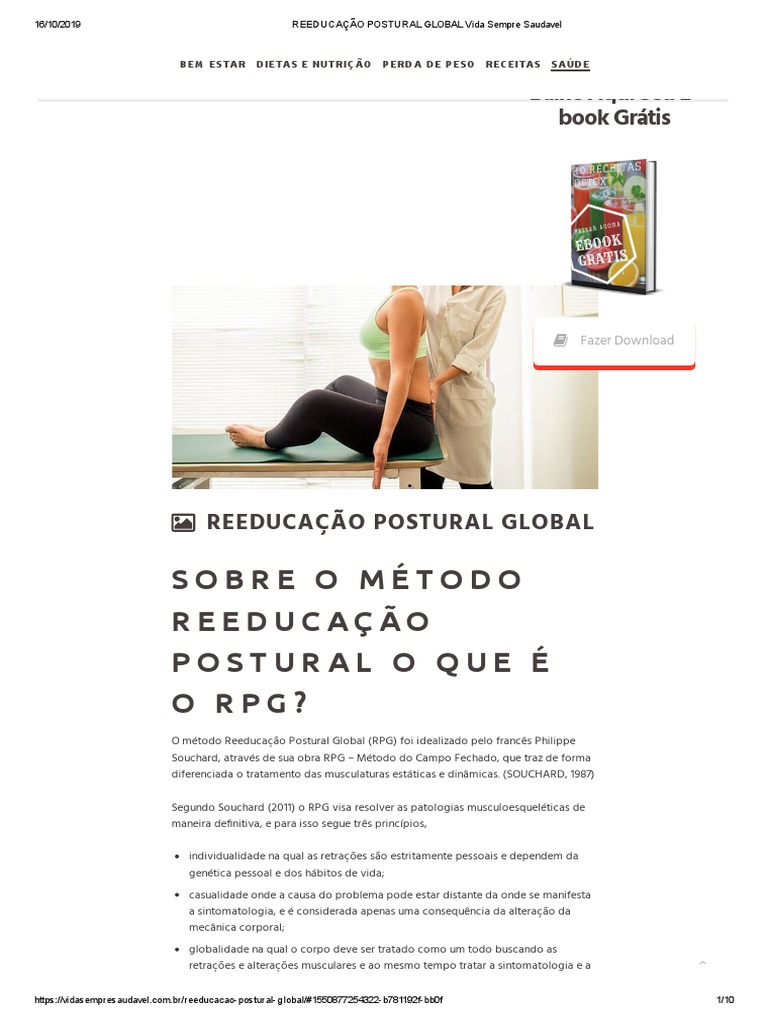 Reeducação Postural Global | PDF | Músculo | Metodologia