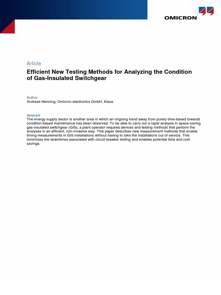 PotM 2018 09 Testing Methods For | PDF | Transformer | High Voltage