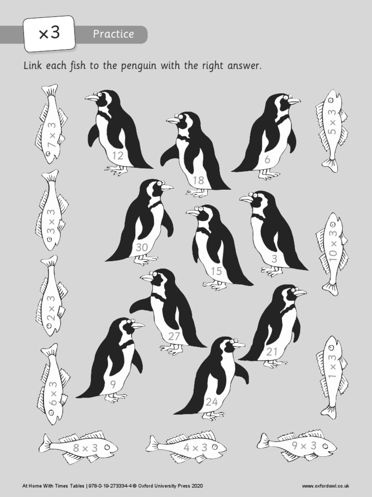 Practice: Link Each Fish To The Penguin With The Right Answer | PDF ...