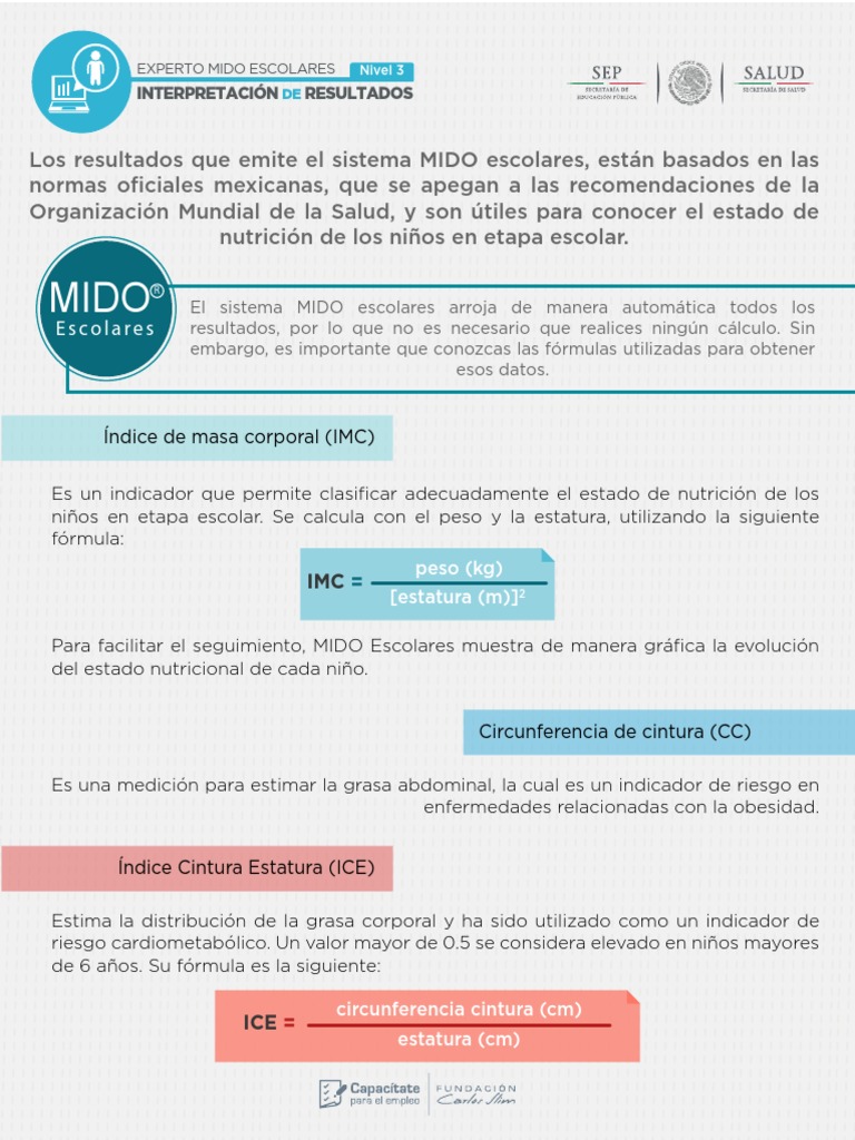 Experto Mido Escolares | PDF | Índice de masa corporal | Bienestar