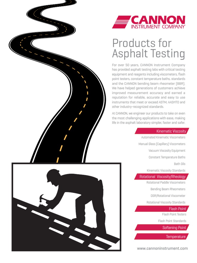 CANNON Asphalt Brochure | Download Free PDF | Viscosity | Calibration
