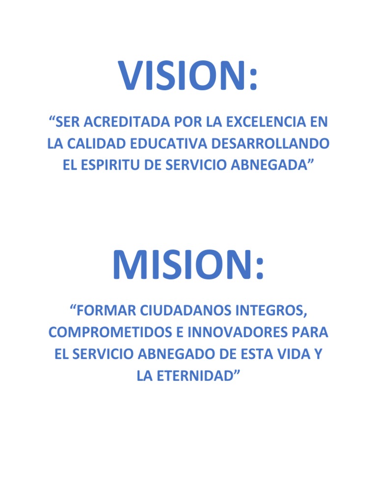 Vision y Mision Cata | PDF