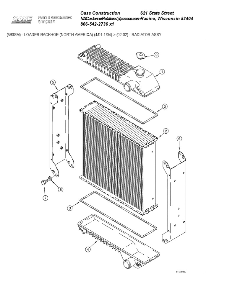 Loader Backhoe Radiator Assembly Parts | PDF