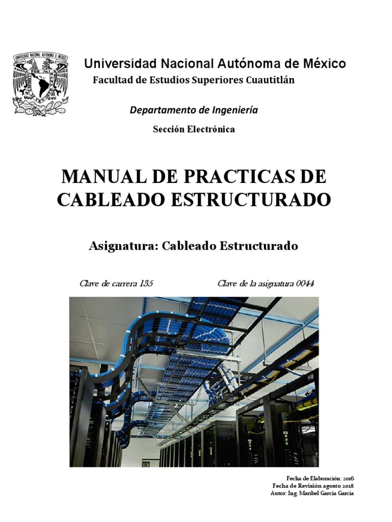 Manual Laboratorio Cableado Estructurado | PDF | Circuito cerrado de televisión | Red de ...