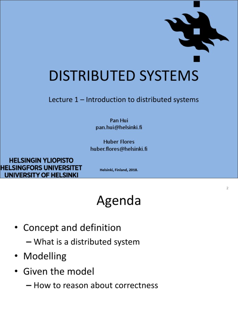 Distributed System Lecture 1 Pdf Distributed Computing Message