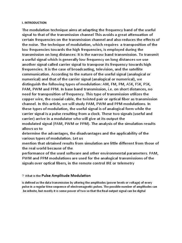 Pulse Amplitude Modulation | PDF | Sampling (Signal Processing) | Modulation