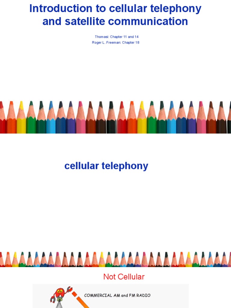 5 - Introduction To Cellular Telephony and Satellite Communication ...