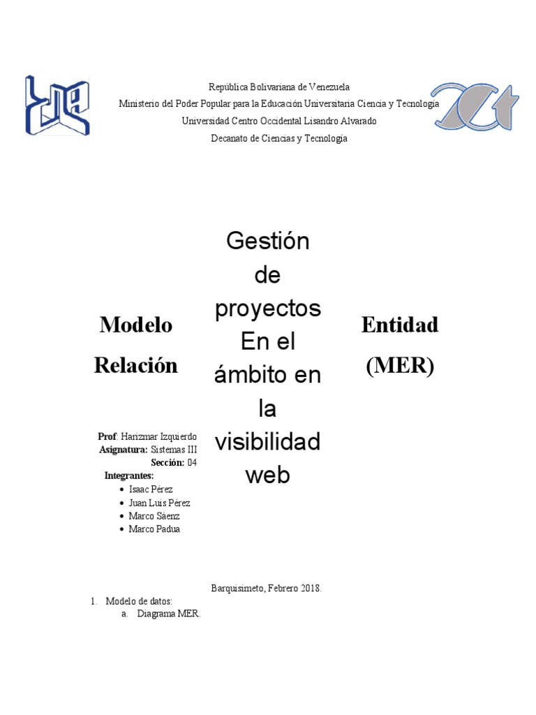 Gestion de Proyectos Mer | PDF | Usuario (informática) | Script Java
